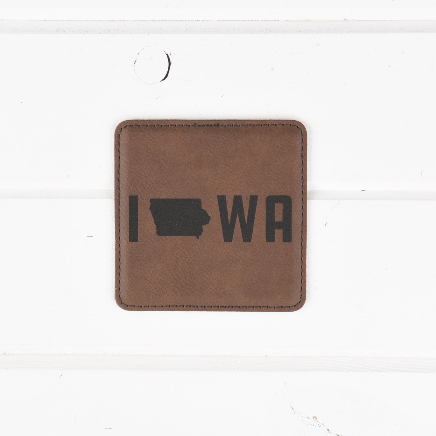 Iowa PU Leather Coasters – Classic State